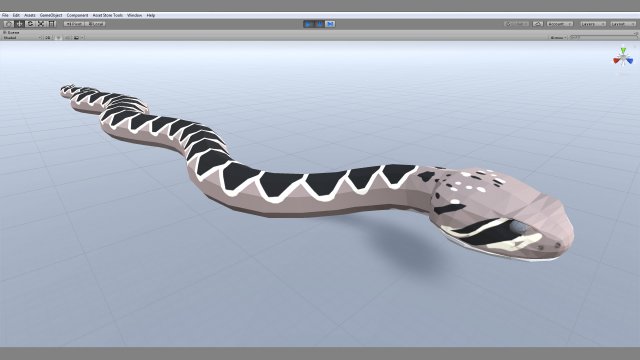 eastern diamondback rattlesnake - animated 3D Model in Reptile 3DExport