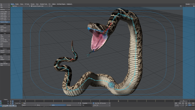 eastern diamondback rattlesnake - animated 3D Model in Reptile 3DExport