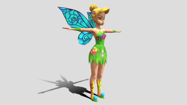 Tinker Bell 3D Model in Cartoon 3DExport