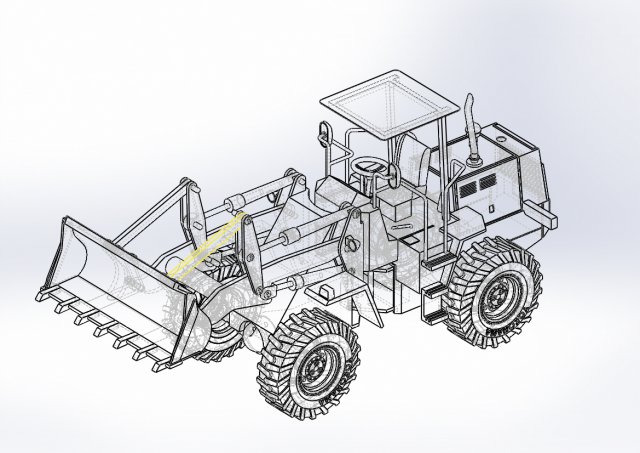 wheel loader 3d printed model 3D Model in Heavy Equipment 3DExport