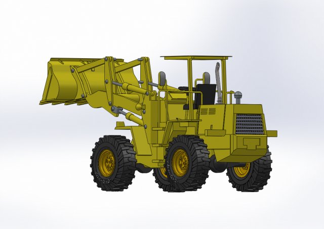 wheel loader 3d printed model 3D Model in Heavy Equipment 3DExport