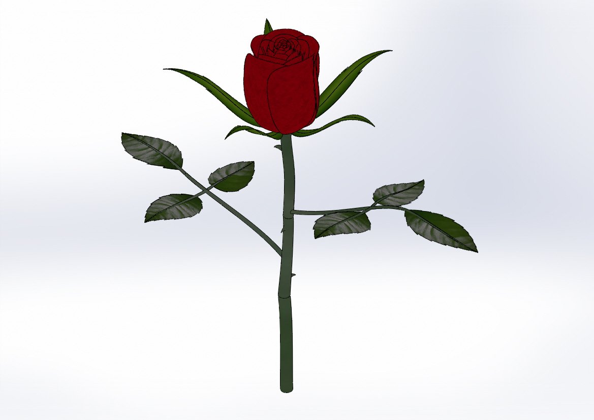 Rose Flower 3D Model in Other 3DExport