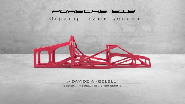 porsche 918 organic innovative chassis frame with suspension brakes and ...