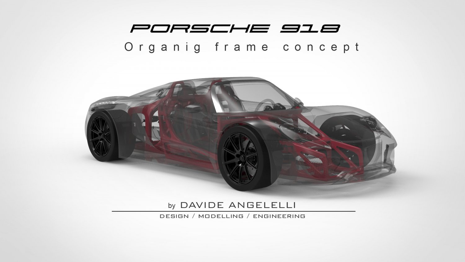 Porsche 918 Organic innovative Chassis Frame with suspension brakes and ...