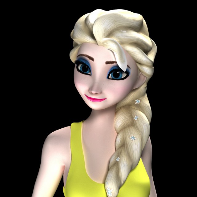 Elsa sport 3D Print Model in Woman 3DExport