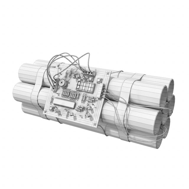 Dynamite 3D Model in Combat 3DExport