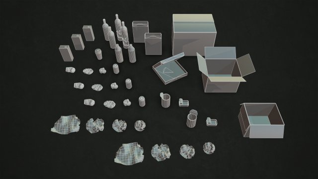 urban trash with garbage bags - low poly 3D Model in Other 3DExport