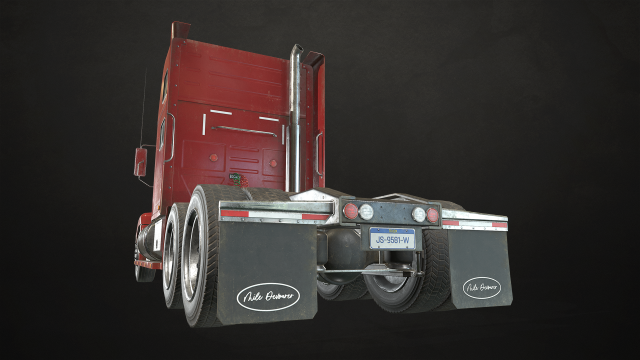 semi truck van trailer - low poly 3D Model in Truck 3DExport