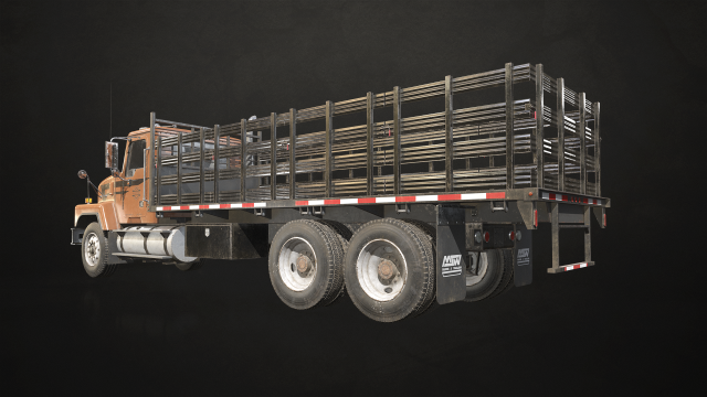 Classic Flatbed Truck - Low Poly Modelo 3D in Camión 3DExport
