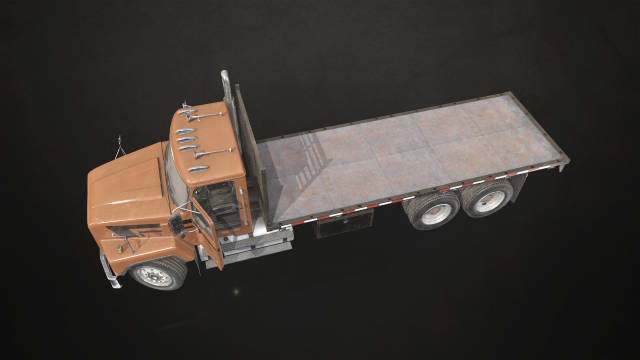 Classic Flatbed Truck - Low Poly Modelo 3D in Camión 3DExport