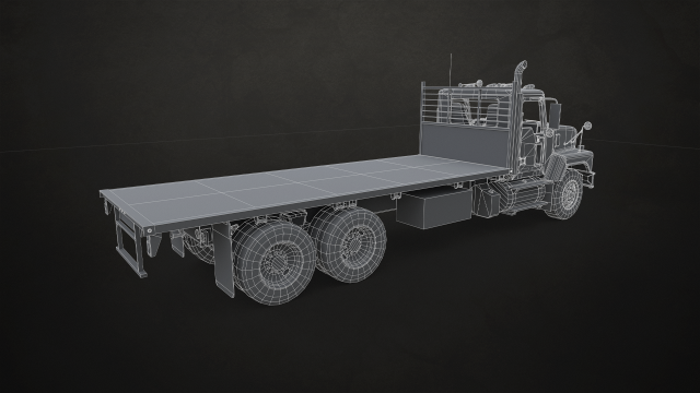 Classic Flatbed Truck - Low Poly Modelo 3D in Camión 3DExport