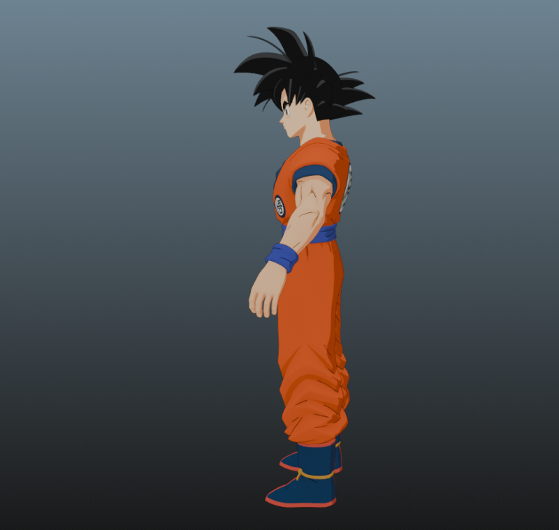 Goku Dragon Ball for Blender Only Modelo 3D in Fantasía 3DExport