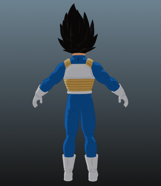 Vegeta Dragon Ball for Blender Only 3D Model in Fantasy 3DExport