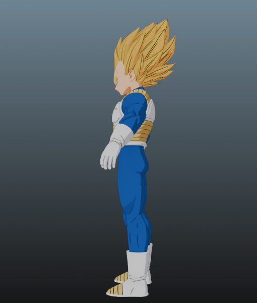 Vegeta Super Saiyan Dragon Ball for Blender Only 3D Model in Fantasy ...