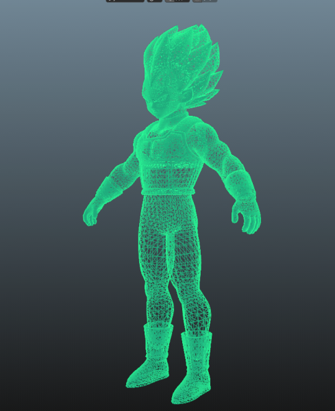 Vegeta Super Saiyan Dragon Ball for Blender Only 3D Model in Fantasy ...