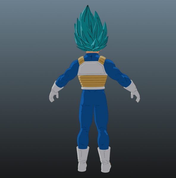 Vegeta Super Saiyan Blue Dragon Ball for Blender Only 3D Model in ...