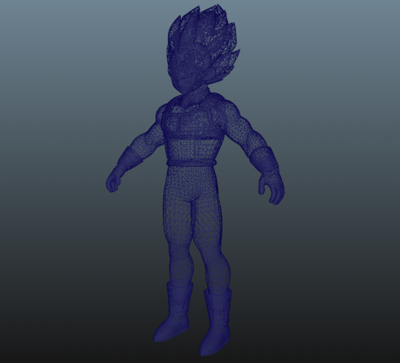 Vegeta Super Saiyan Blue Dragon Ball for Blender Only 3D Model in ...