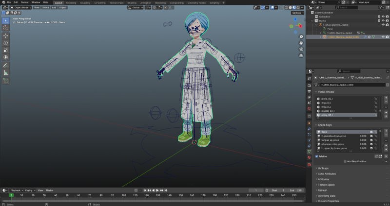 Bulma Lab Coat Dragon Ball for Blender Only 3D Model in Fantasy 3DExport