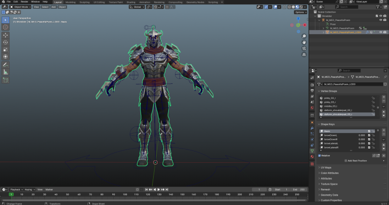 Ninja Turtle Shredder for Blender Only 3D Model in Fantasy 3DExport