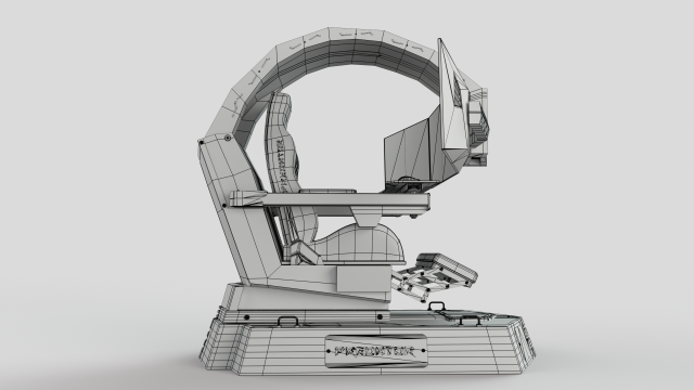 Simulator Chair 3D Model in Computer 3DExport