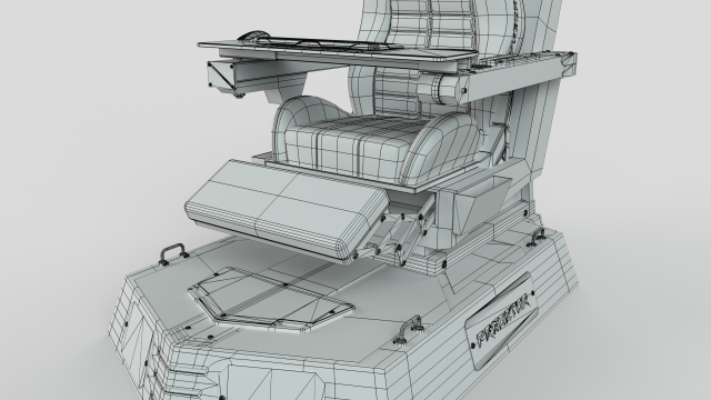 Simulator Chair 3D Model in Computer 3DExport