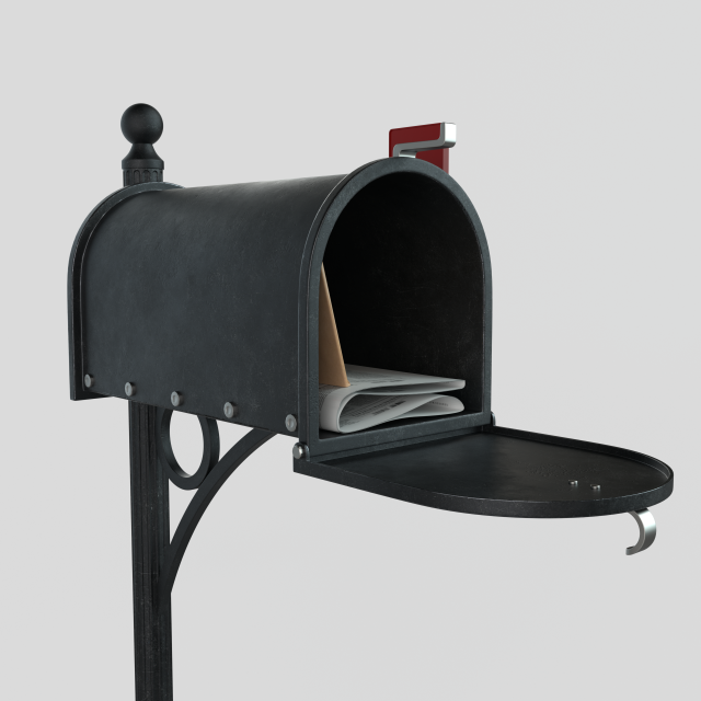 American Mailbox 3D Model in Cityscapes 3DExport