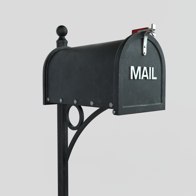 American Mailbox 3D Model in Cityscapes 3DExport