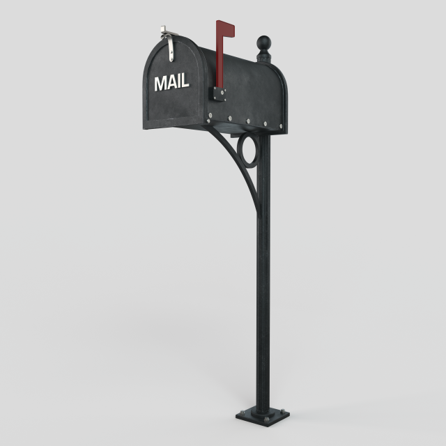 American Mailbox 3D Model in Cityscapes 3DExport