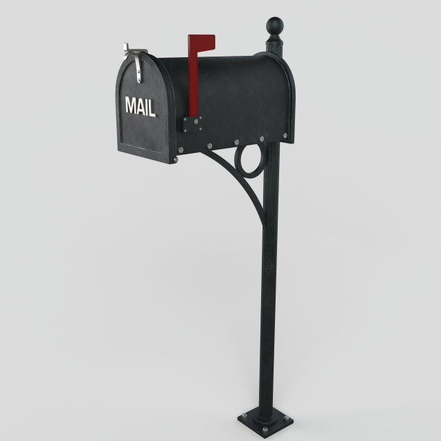 American Mailbox 3D Model in Cityscapes 3DExport