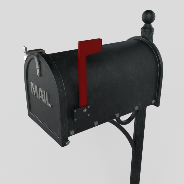 American Mailbox 3D Model in Cityscapes 3DExport