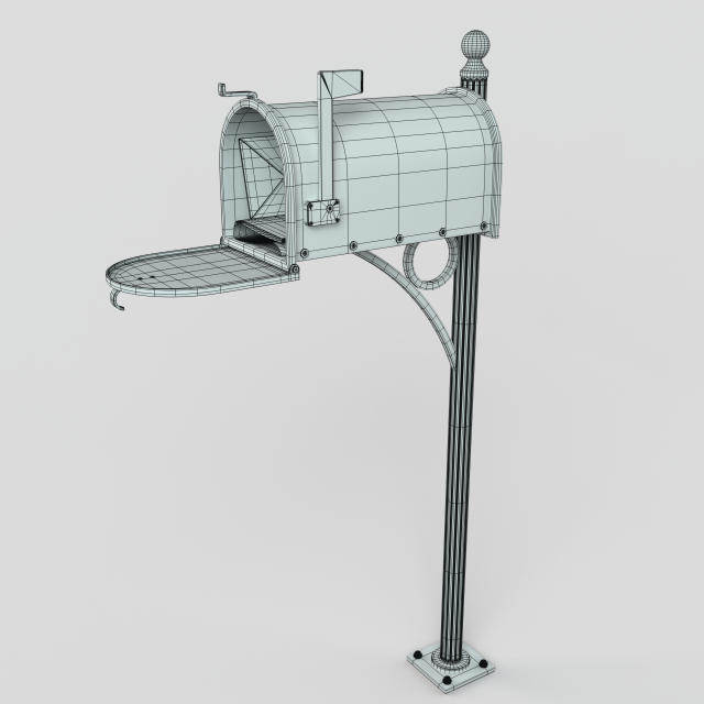 American Mailbox 3D Model in Cityscapes 3DExport