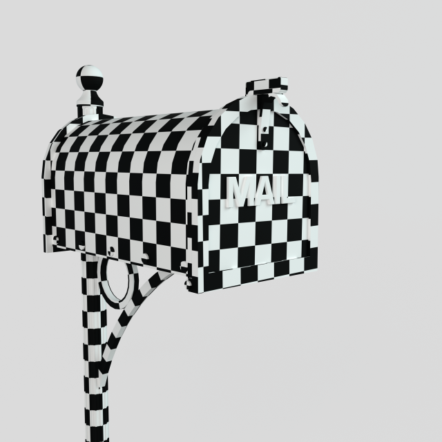 American Mailbox 3D Model in Cityscapes 3DExport