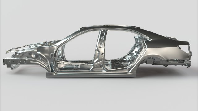 Car Frame 3D Model in Parts of auto 3DExport