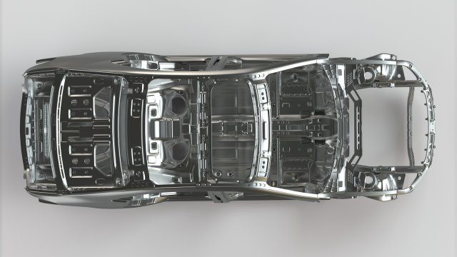 Car Frame 3D Model in Parts of auto 3DExport