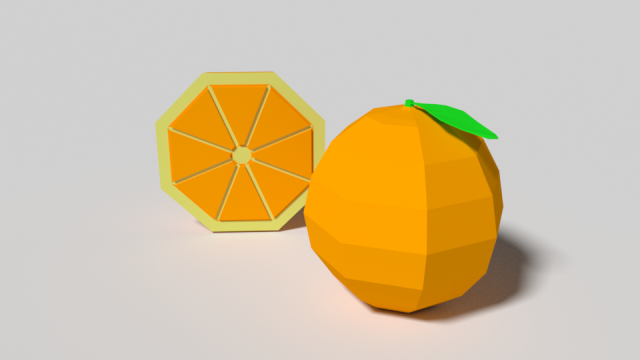 low poly cartoon orange Gratis Modelo 3D in Fruta 3DExport