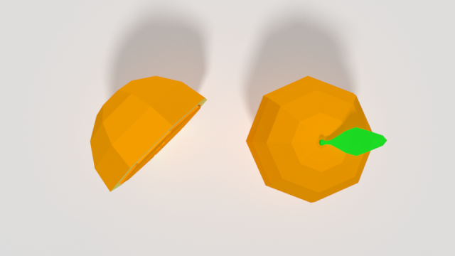 low poly cartoon orange Gratis Modelo 3D in Fruta 3DExport