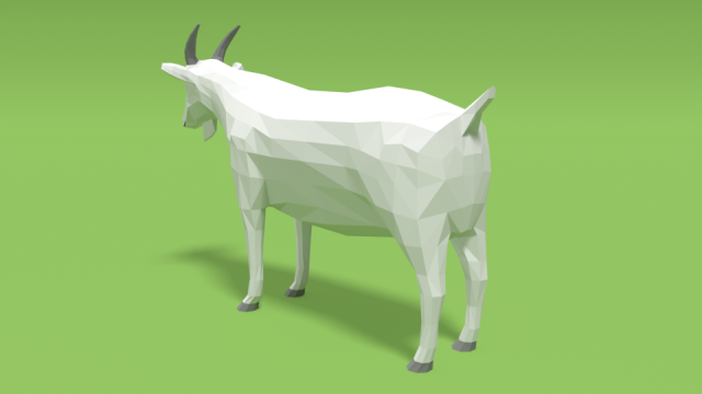 low poly cartoon goat 3D Model in Other 3DExport