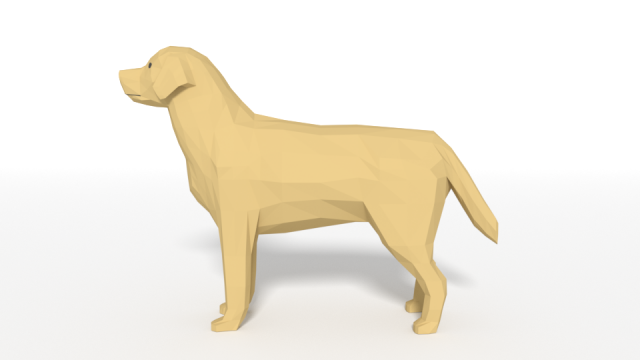 low poly cartoon labrador Modelo 3D in Perros 3DExport
