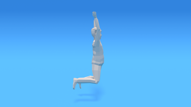 low poly kid jumping 3D Model in Child 3DExport