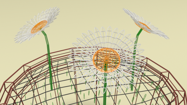 low poly cartoon daisy flowers 3D Model in Decoration 3DExport