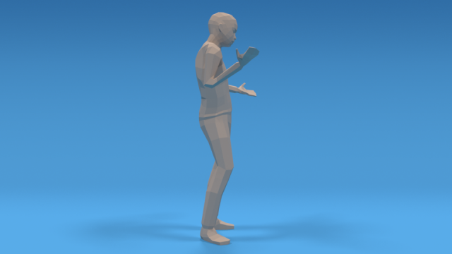 low poly kid whatever pose 3D Model in Child 3DExport