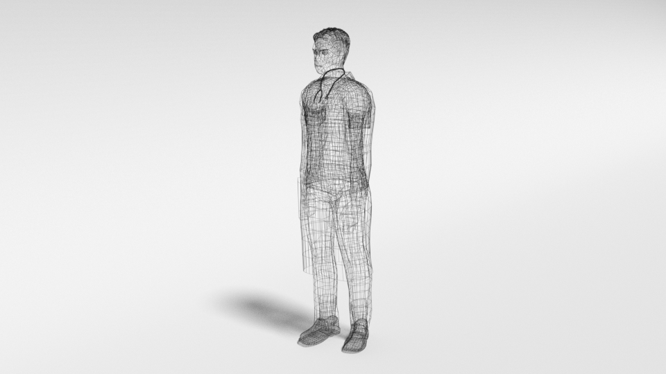 Low Poly Man Doctor 3D Model in Man 3DExport