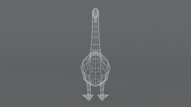 low poly cartoon swan 3D Model in Amphibians 3DExport