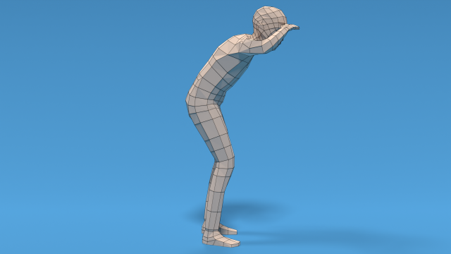 low poly kid looking 3D Model in Child 3DExport