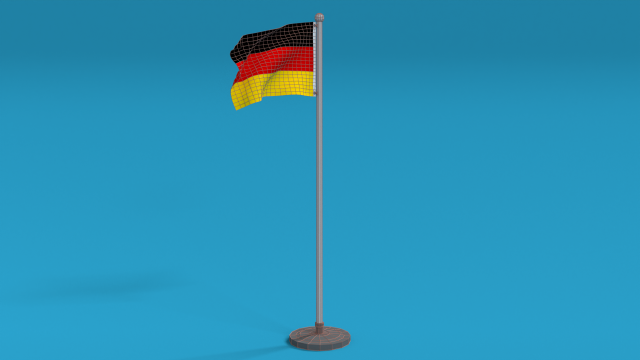 low poly seamless animated germany flag Model 3D in Dekorasi 3DExport