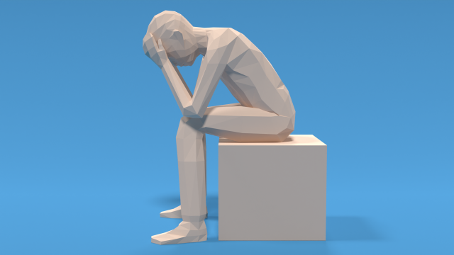 low poly kid sitting sad 3D Model in Child 3DExport