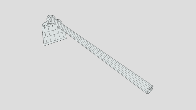 low poly cartoon hoe Modelo 3D in Herramientas 3DExport