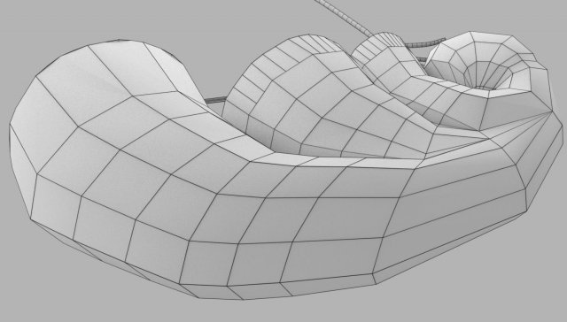 Cochlear duct organ of corti inner ear 3D Model in Anatomy 3DExport