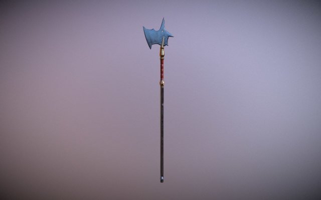 halberd 3D Model in Melee 3DExport