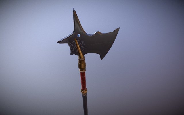 halberd 3D Model in Melee 3DExport